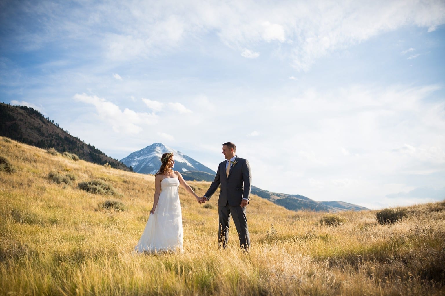 Mountain elopement in Bozeman, Montana. Adventure wedding in Montana.
